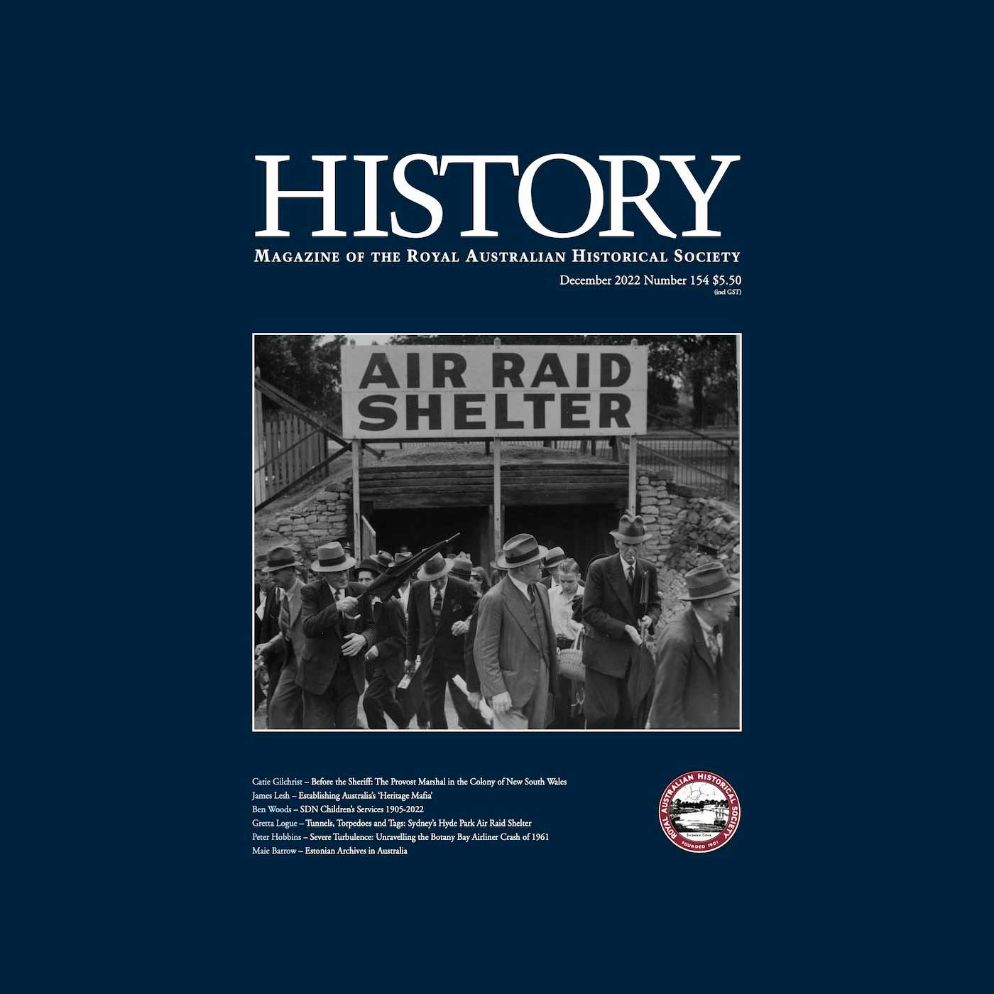 RAHS Subscriptions: Magazines – History no.154 December 2022